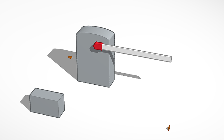 3D design RFID Barrier Gate - Tinkercad
