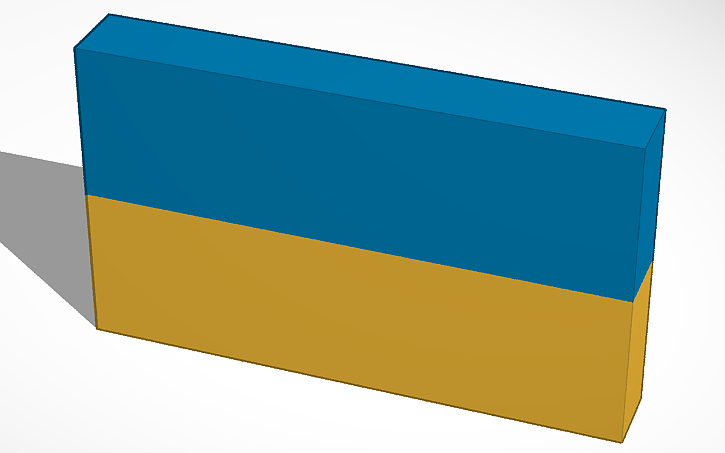 3D design The Worn-out Ukraine Flag(Yıpranmış Ukrayna Bayrağı) - Tinkercad