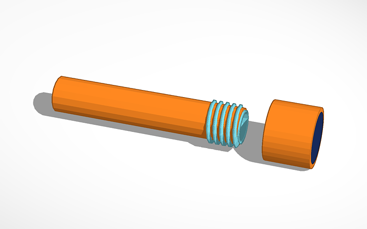 3D design tube with cap - Tinkercad