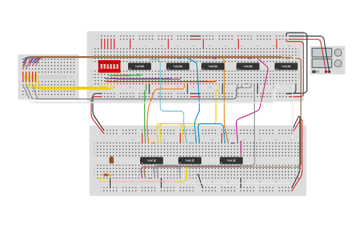 Circuit design CIRCUITO LOGICO ICFES | Tinkercad