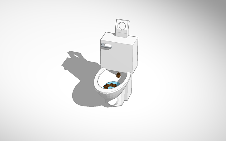 3D design toilet - Tinkercad