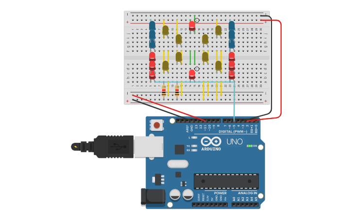 Circuit design Rectangle Circuit | Tinkercad