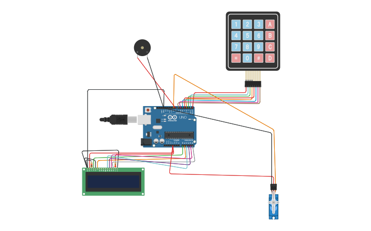 Circuit design Door lock - Tinkercad