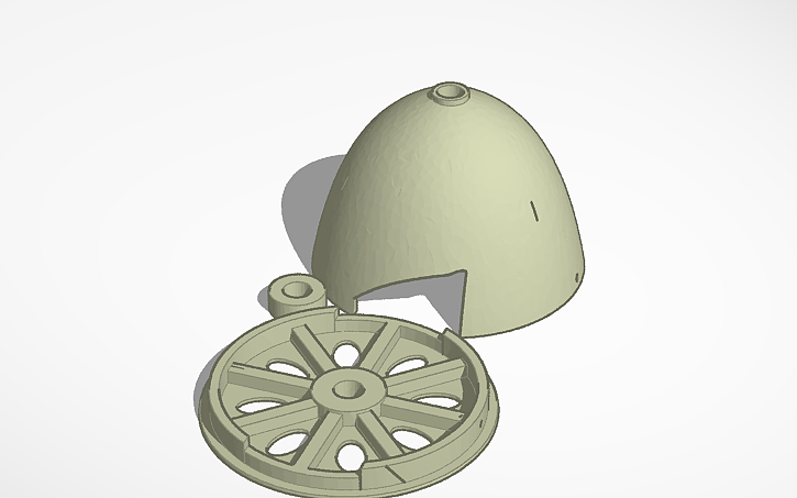 3D design Parkzone Bf.109 2-Blatt Propeller Spinner - Tinkercad