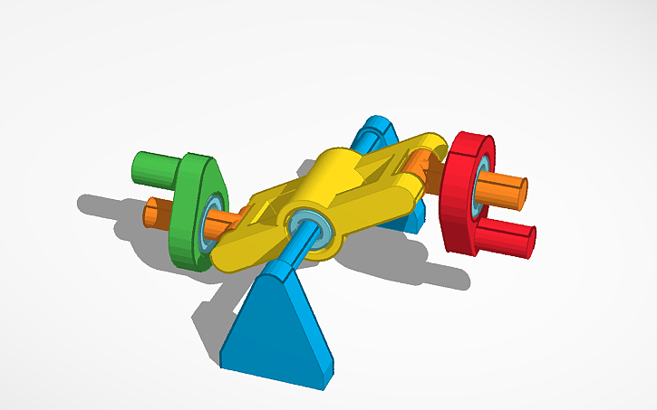 3d Design Inverted Rotation Linkage Sim Lab Tinkercad
