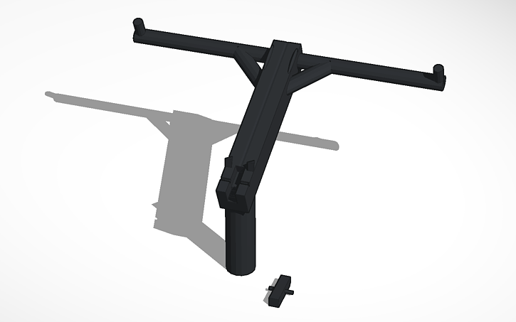 3D design Toothpick Firing, Rubber Band Powered, Crossbow - Tinkercad