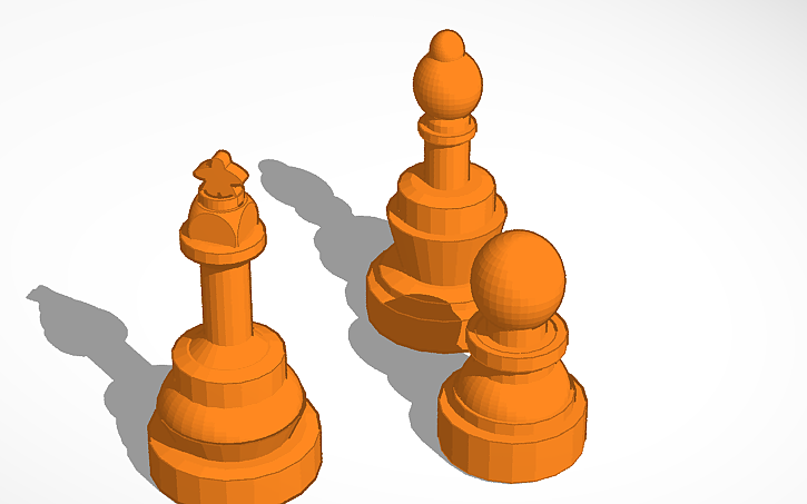 3D design Chess pieces - Tinkercad