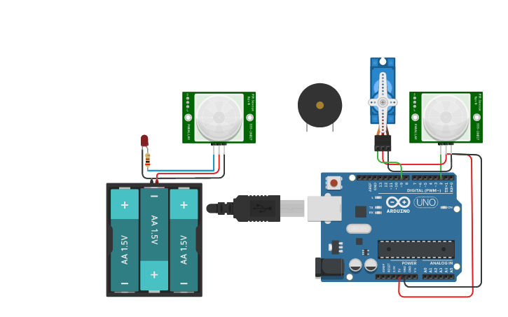 Circuit Design Pir Sensor And Alarm Tinkercad