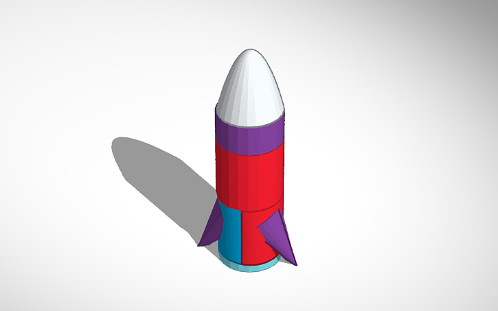 3D design Noa's rocket - Tinkercad