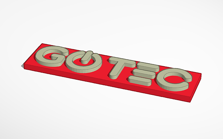 3D design GOTEC Logo - Tinkercad