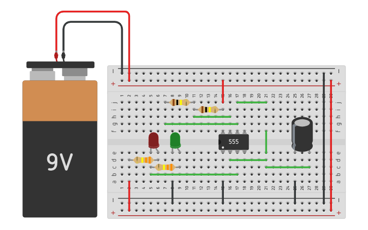 Circuit design zerrudo - 555 TIMER SYMET ROBOT - Tinkercad