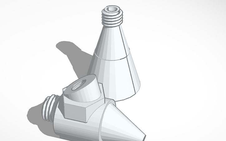 3D design paint sprayer adapter - Tinkercad