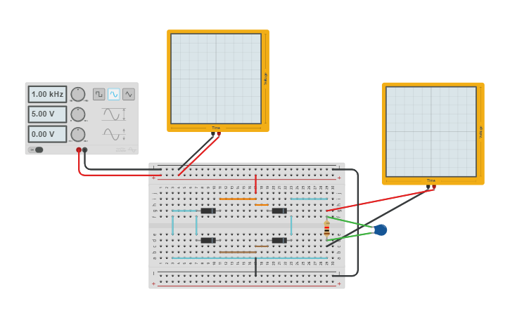 Circuit design Segnale a Doppia semionda | Tinkercad