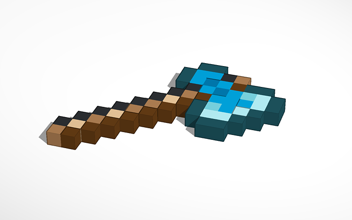 3D design minecraft axe | Tinkercad
