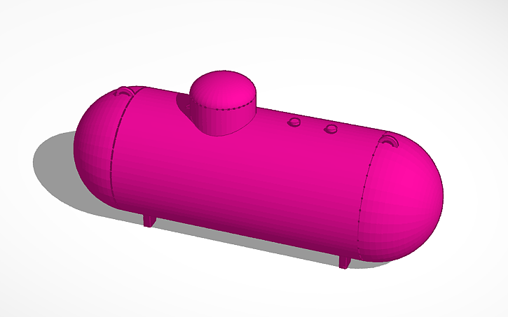 3D design HO Scale Propane Tank - Tinkercad