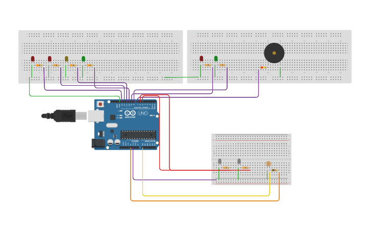 Circuit design Semáforo Veículo, Semáforo Pedestre e Iluminação Pública ...