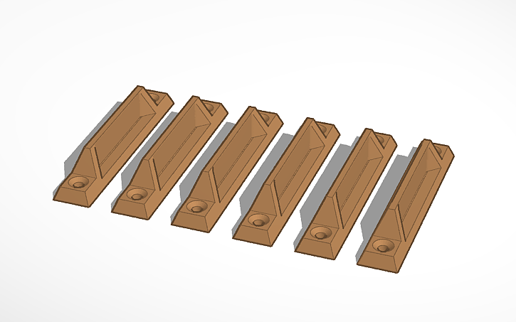 3D design window handles - Tinkercad