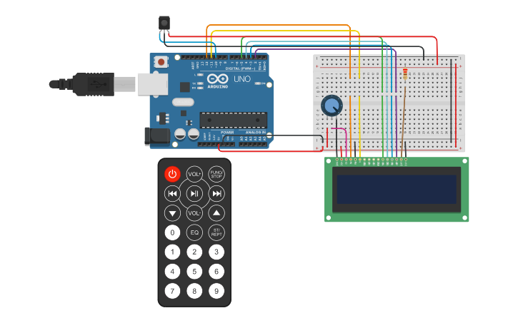 Circuit design IR SENSOR REMOTE - Tinkercad