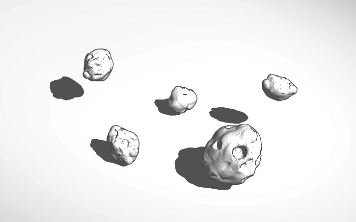 3D design Small asteroid field (Original shape is arian croft's ...