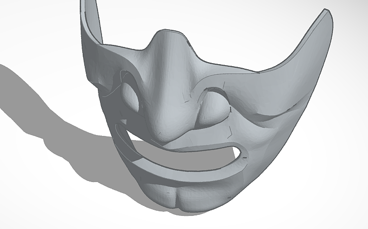 3D design 357- Samuray Maskesi - Tinkercad