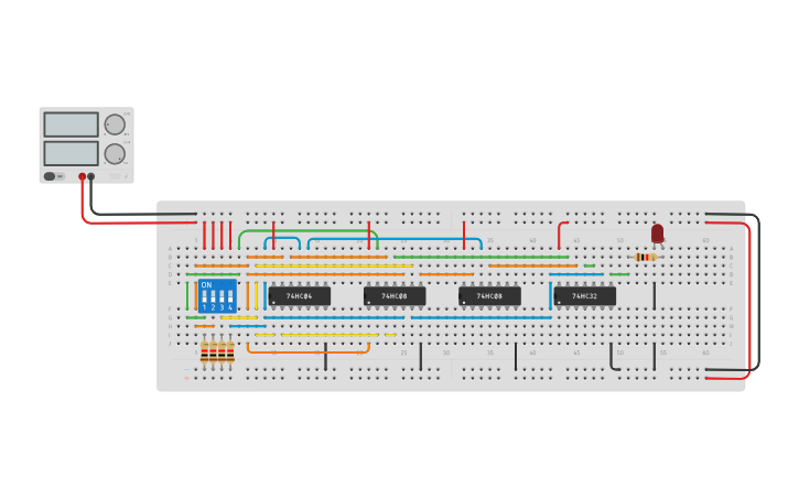 Circuit design COMBINATIONAL LOGIC CIRCUIT PROB 1 - Tinkercad Circuit design COMBINATIONAL LOGIC CIRCUIT PROB 1 - Tinkercad