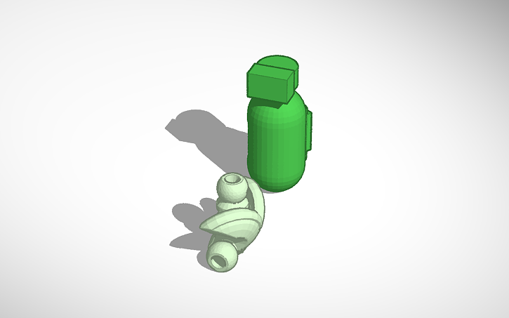3D design rainbow six seige smoke gas grenade - Tinkercad