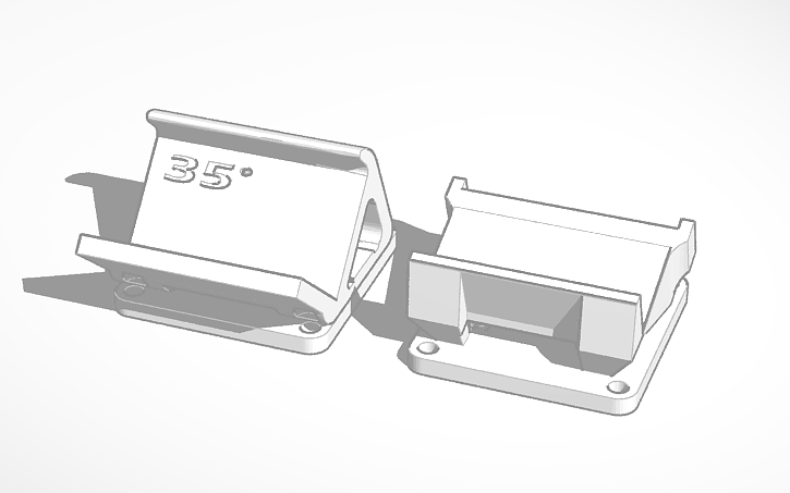 3D design thicker cam mounts - Tinkercad