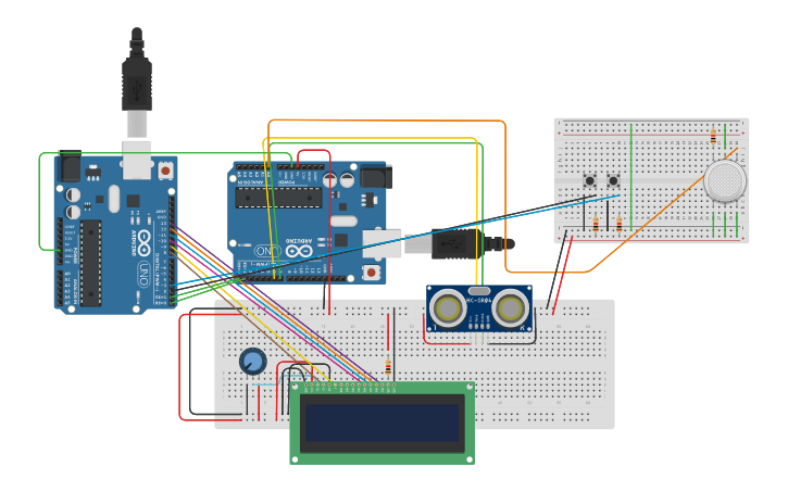 Circuit design ejercicio 3 guia de interruptores - Tinkercad