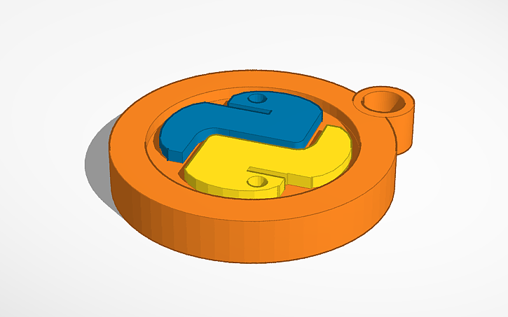 3d Design Python Keychain Tinkercad 8141