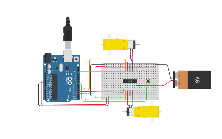 Circuit design Apagado y Encendido de Motor (Proyecto) - Tinkercad