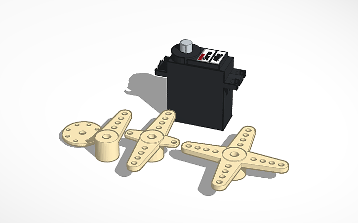 3D design rc servo motor arms | Tinkercad