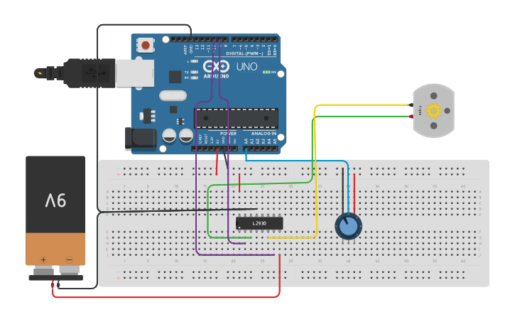 Circuit design Motor 2 - Tinkercad