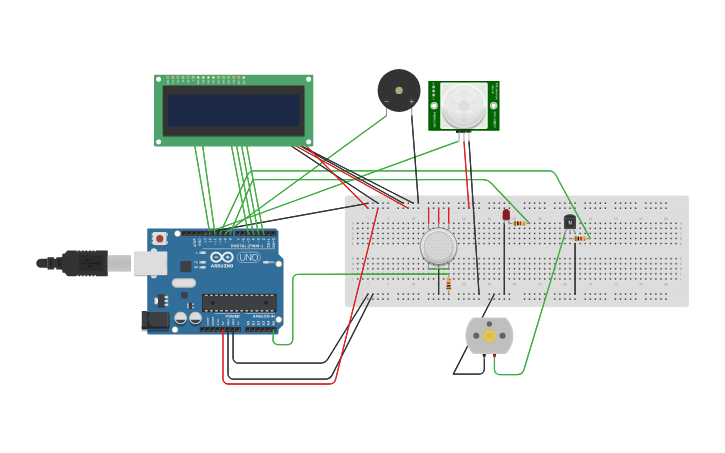 Circuit design Smart Helmet Project Harsha - Tinkercad