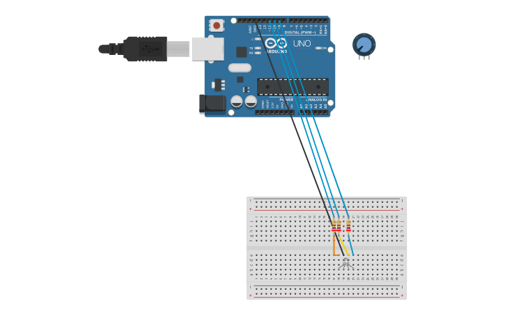 Circuit design Lesson 3. RGB LED's - Tinkercad