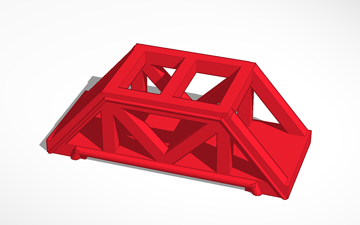 3D design Truss Bridge - Tinkercad