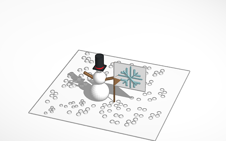 3D design Snowman - Tinkercad