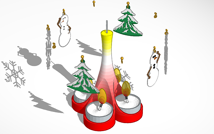 3D design Candle Spinner - Tinkercad