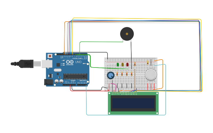 Circuit design Lcd - Tinkercad