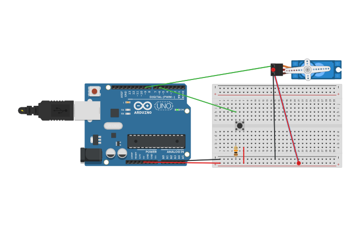 Circuit design Train Crossing - Tinkercad