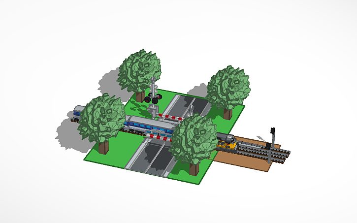 3D design RR crossing gates down | Tinkercad