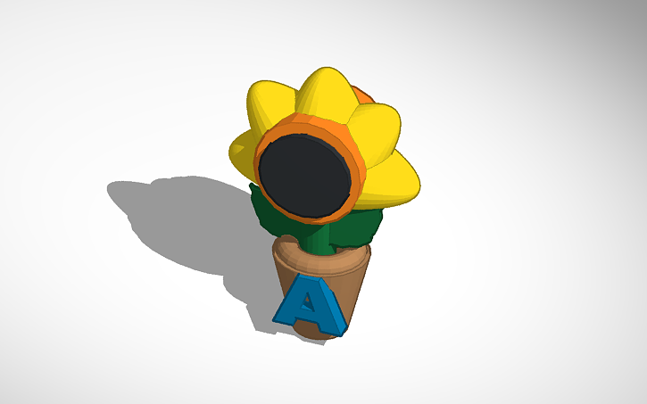 3D design sunflower - Tinkercad