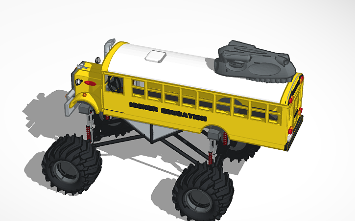 3D design slammed higher education monster truck - Tinkercad