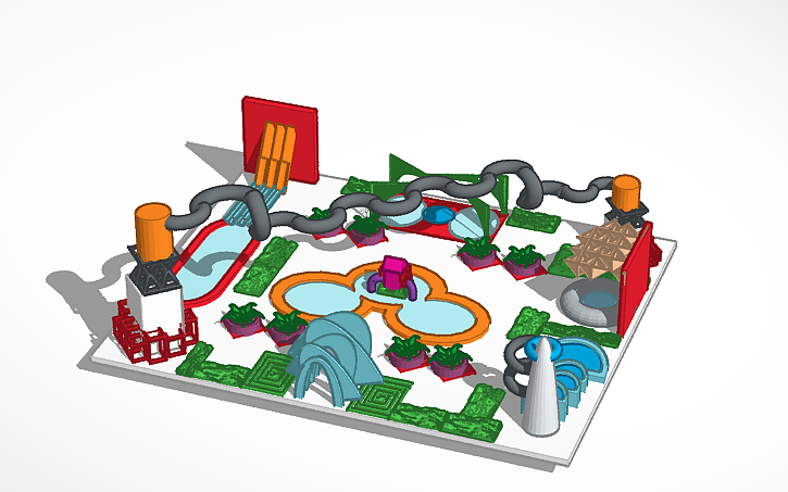 3D design Parque Acuático - Tinkercad