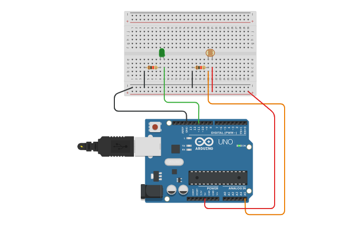 Circuit design 1(Arduino Uno R3) - Tinkercad