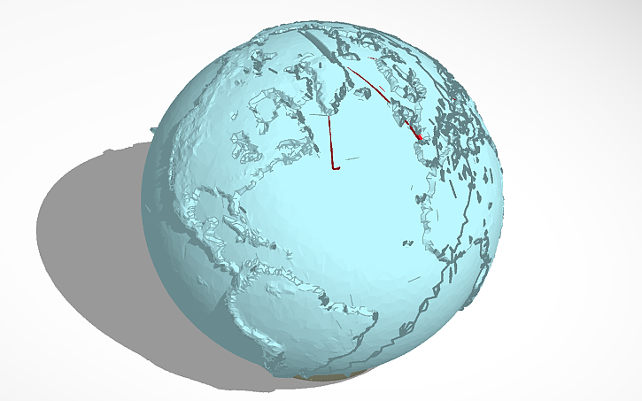 3D design earth globe - Tinkercad