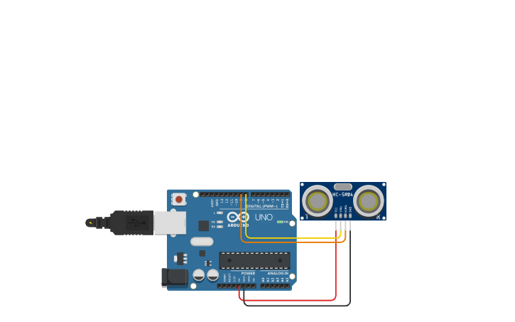 Circuit design How to Ultrasonic Sensor - Tinkercad