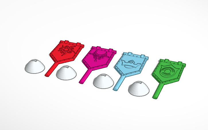 3D design RuneWars Banners - Tinkercad