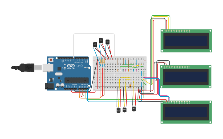 Circuit design Simple DAC - Tinkercad