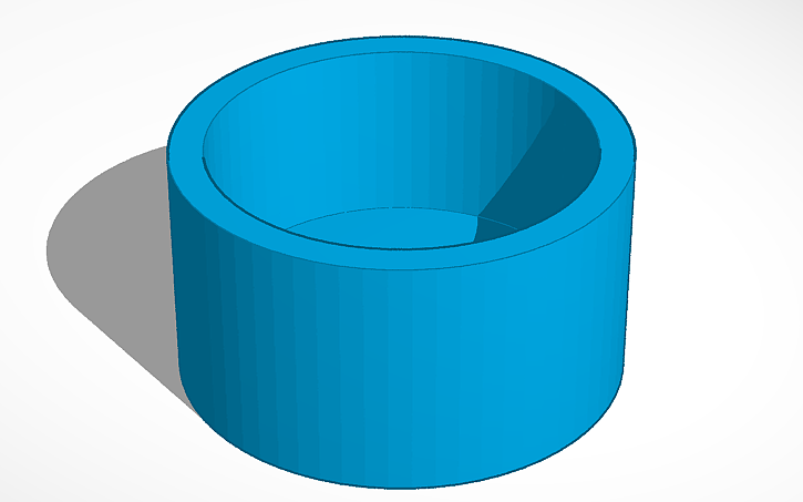 3D design Small cylindrical container - Tinkercad
