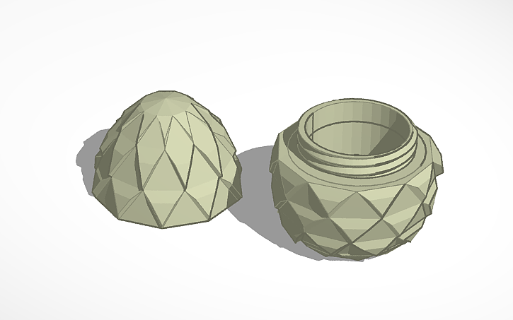 3D design dragon egg box - Tinkercad